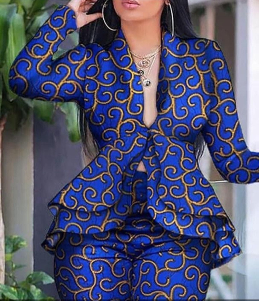 African Two Piece African Jacket And Trousers For Women African Women