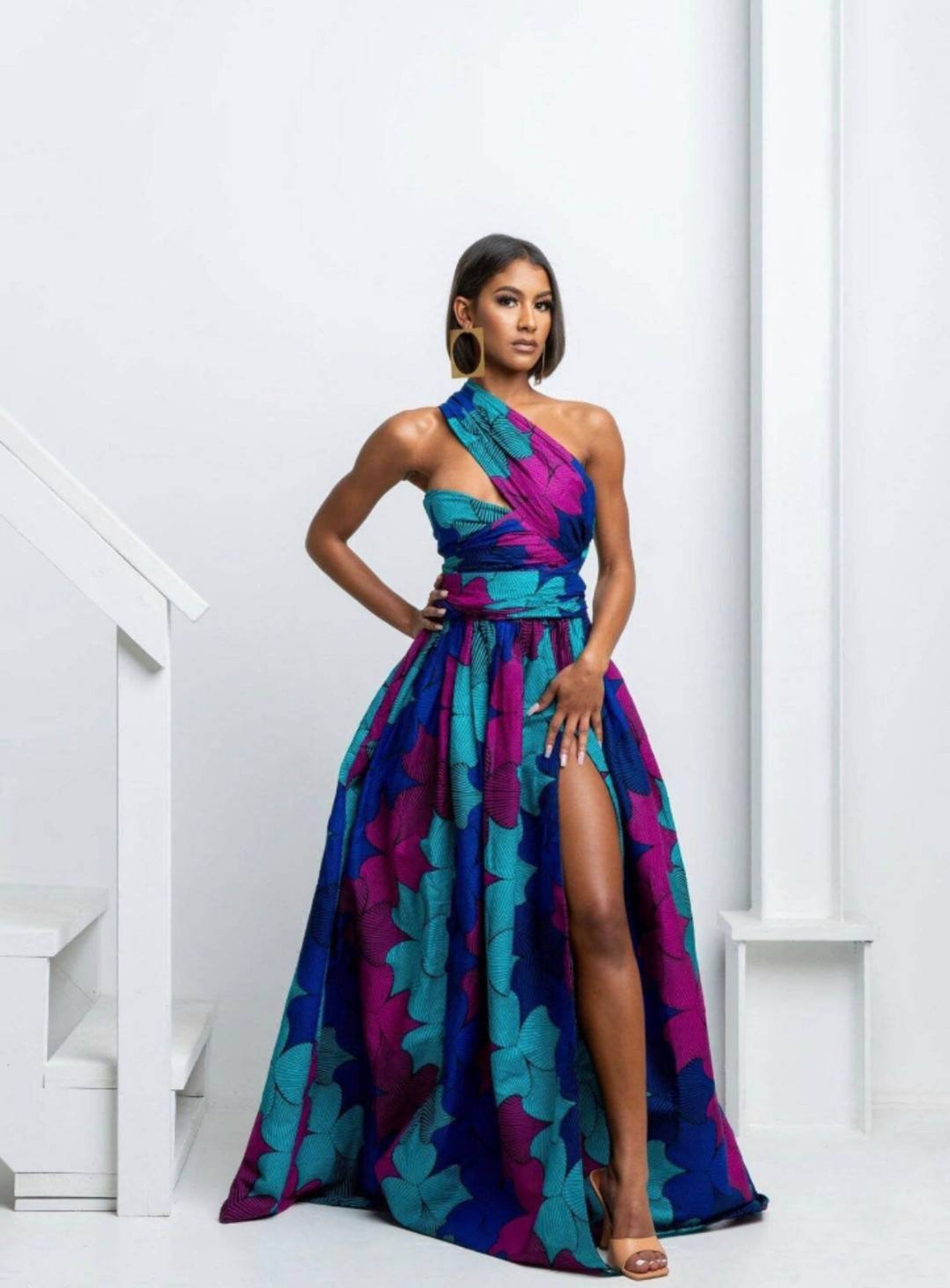 African Print Infinity Maxi Dress,multi Color Dress,long African Dress ...