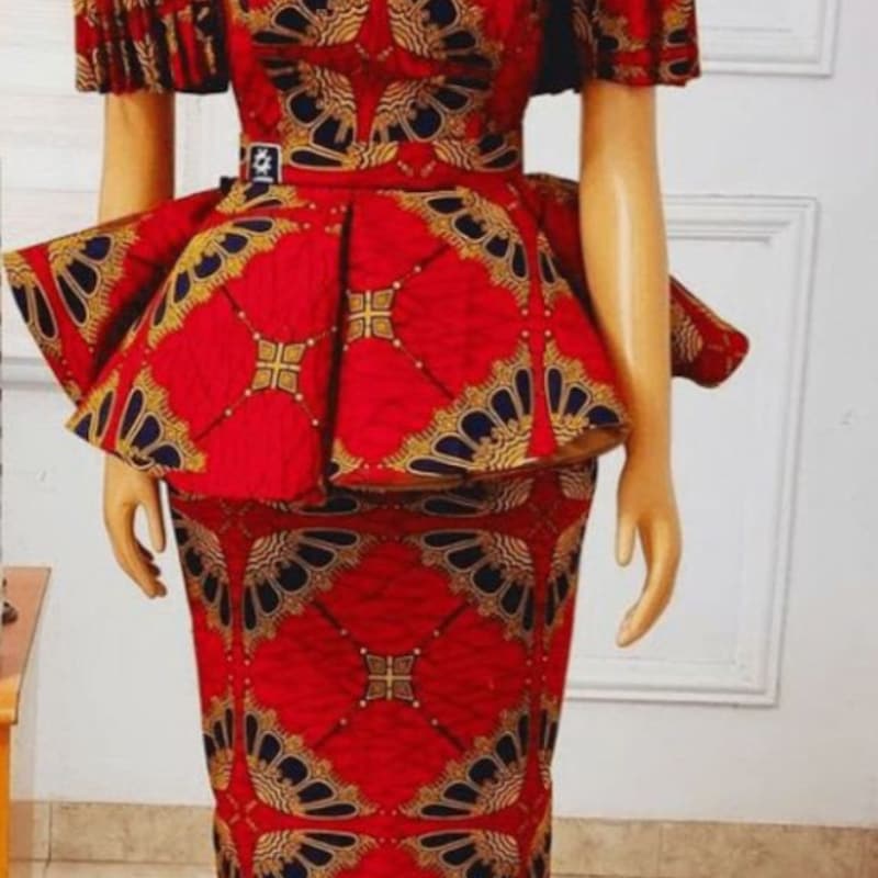 African Print Peplum - Etsy
