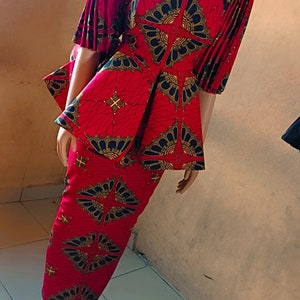 African Peplum Dress,women Fashion,wedding Dress, Women Clothing, Party ...