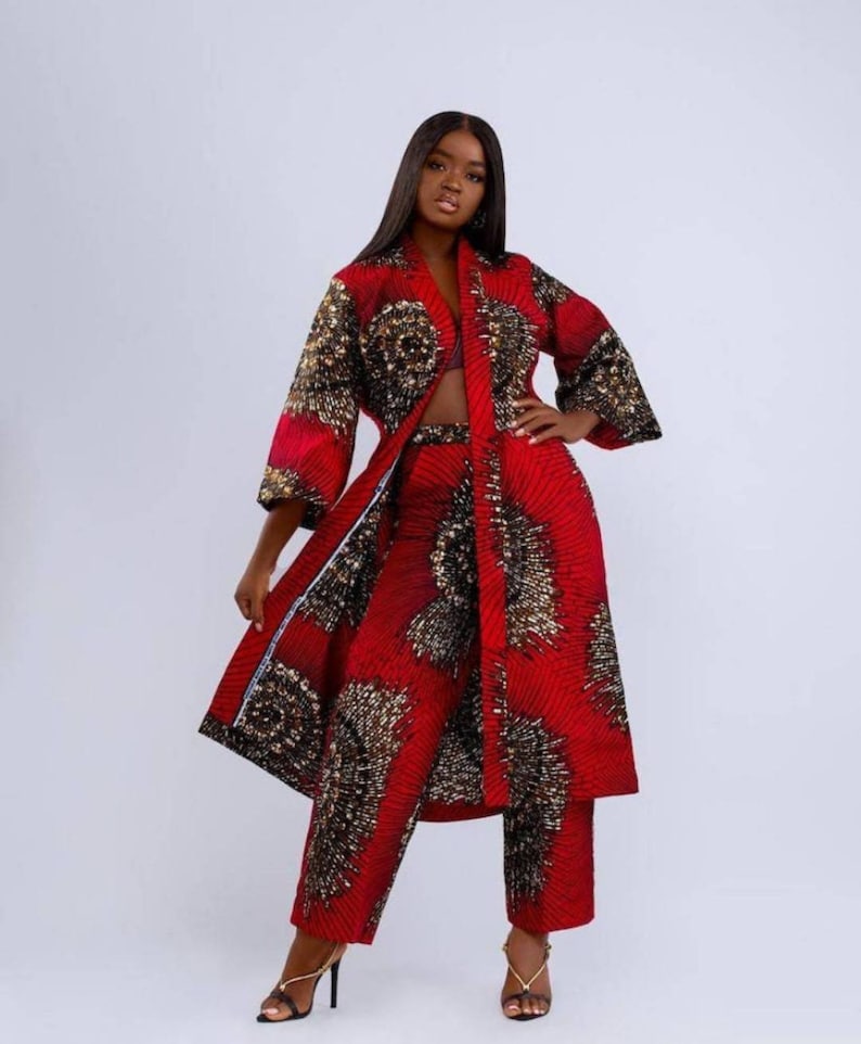 African Blazer, African Print Suit Set, Ankara Pant, Women Tailored ...