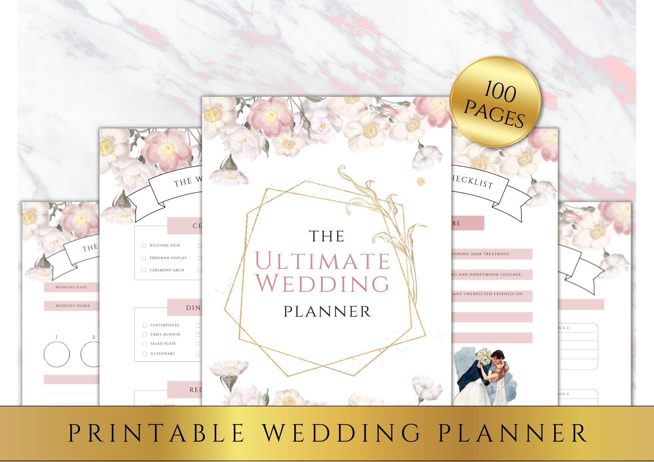 Wedding Planner Printable Wedding Planner PDF Download Binder Template ...