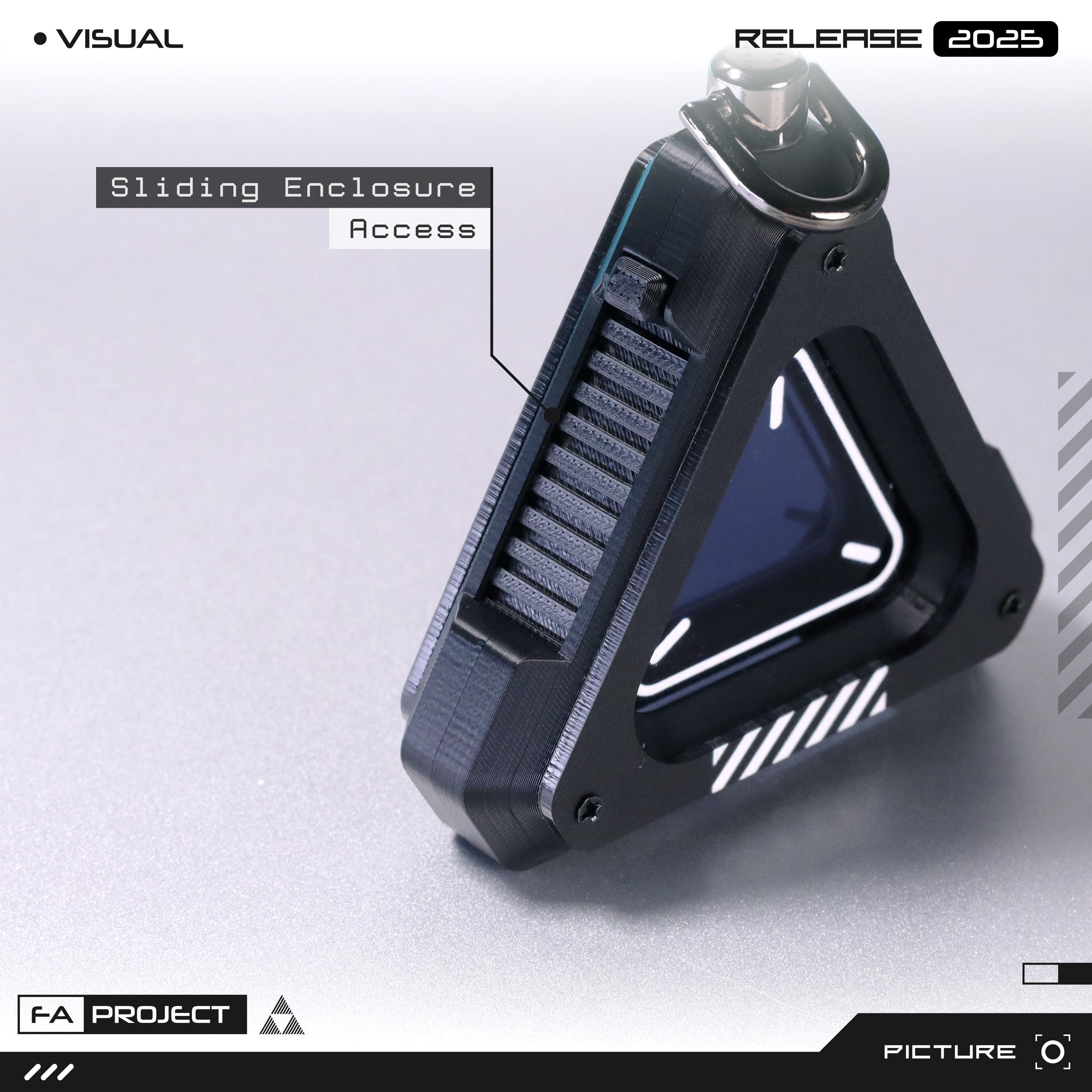Futuristic Armored Mini Storage EDC Keychain - SD Card & Key ...