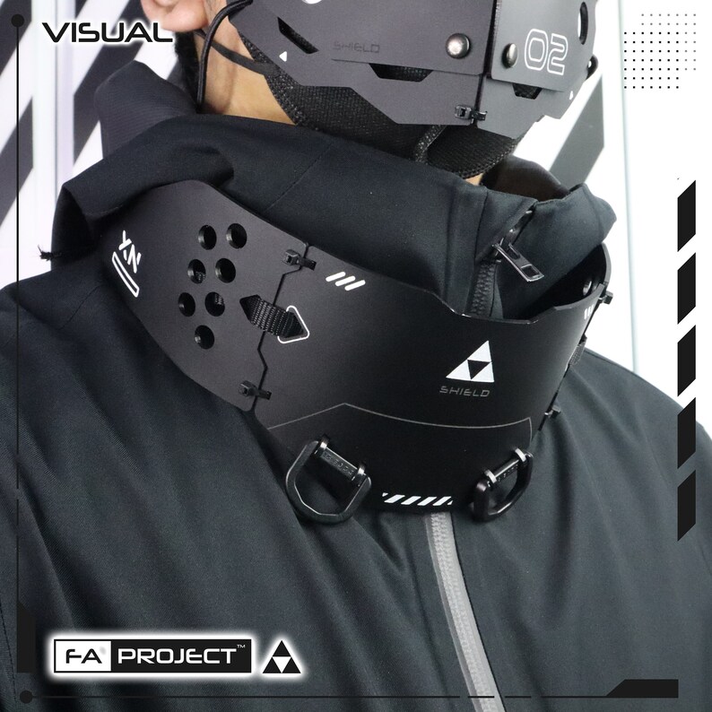 Armored Neck Cover Collar Futuristic Tactical Techwear | Etsy