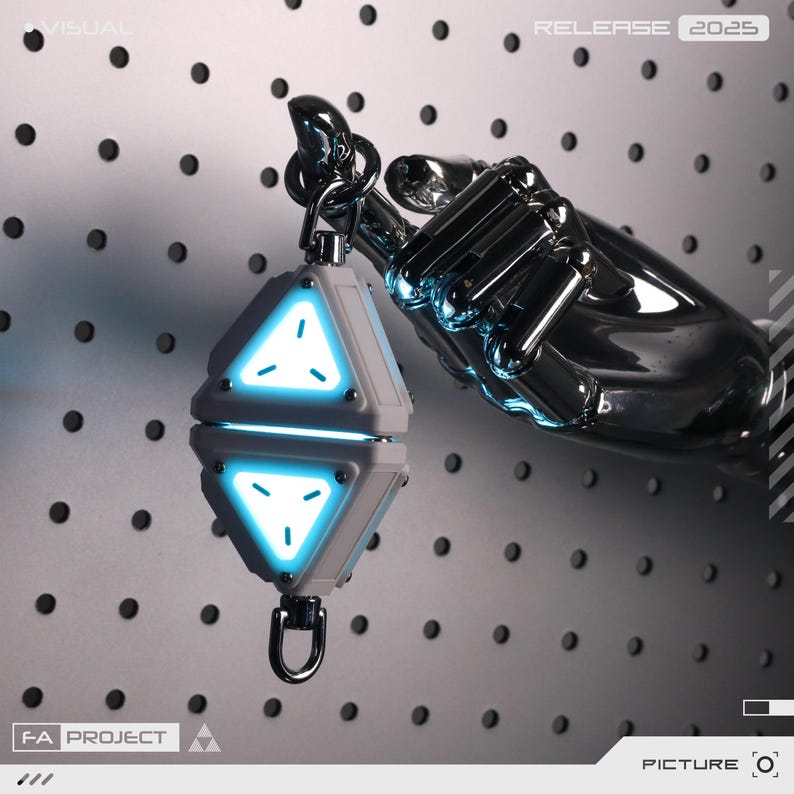 Attachable Magnetic Multicolor LED Triangular Keychain & Pendant for ...