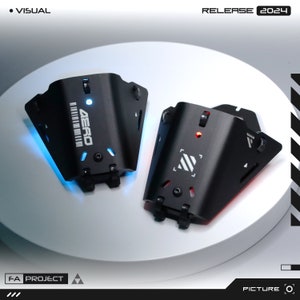 Futuristic Armored Mecha Ears Head Light Strap Acrylic Diffuse Shell ...