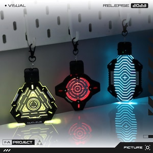 Futuristic LED Light Keychain & Necklace Accessories Multi Color ...