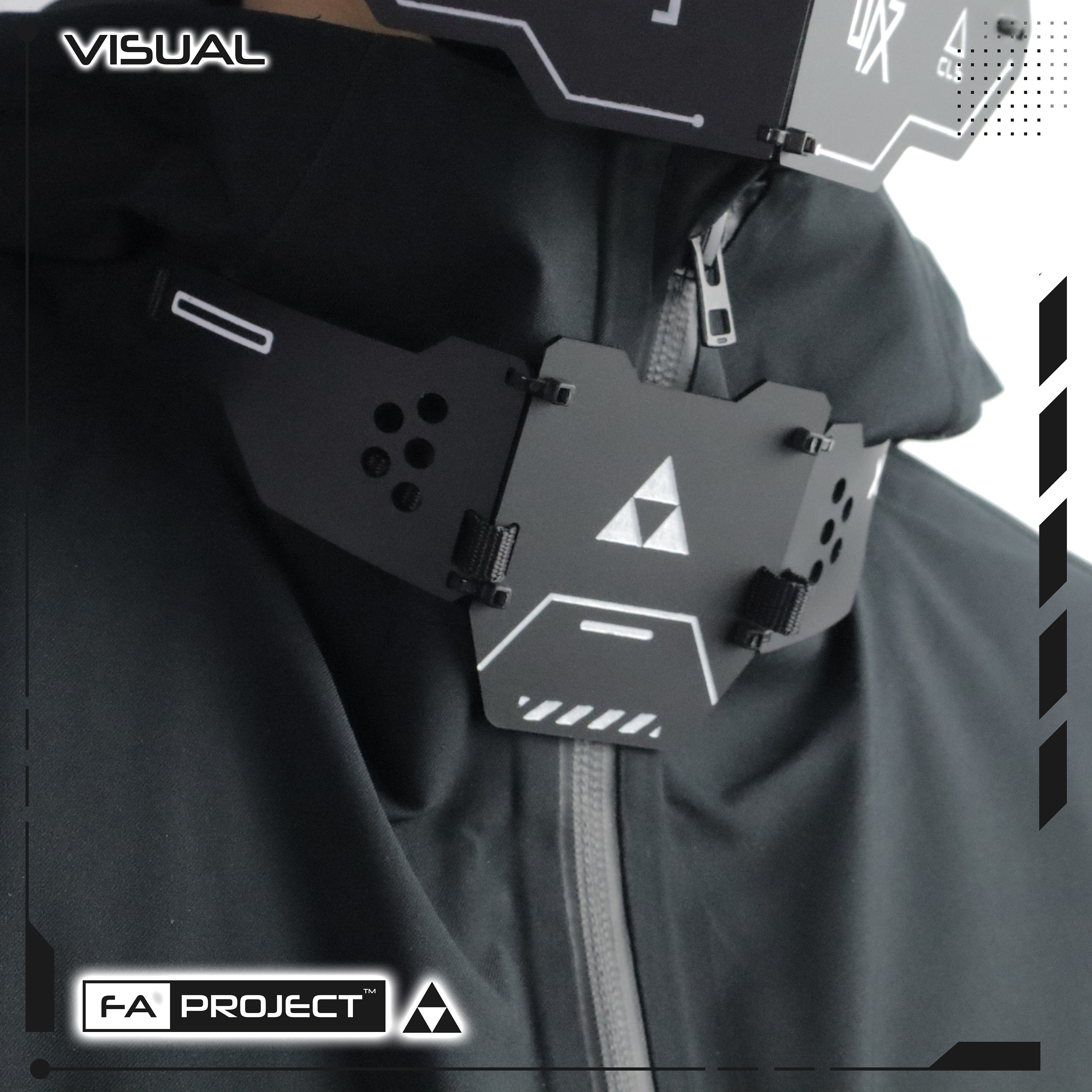 Armored Neck Cover & Armband Futuristic Techwear ARMOR-X03N - Etsy ...