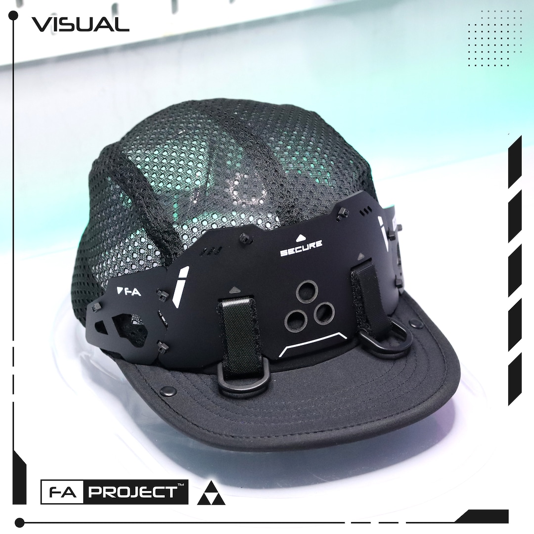 Armored Cap Futuristic Tactical Techwear Hat Flat Brim CAP-XH04C - Etsy