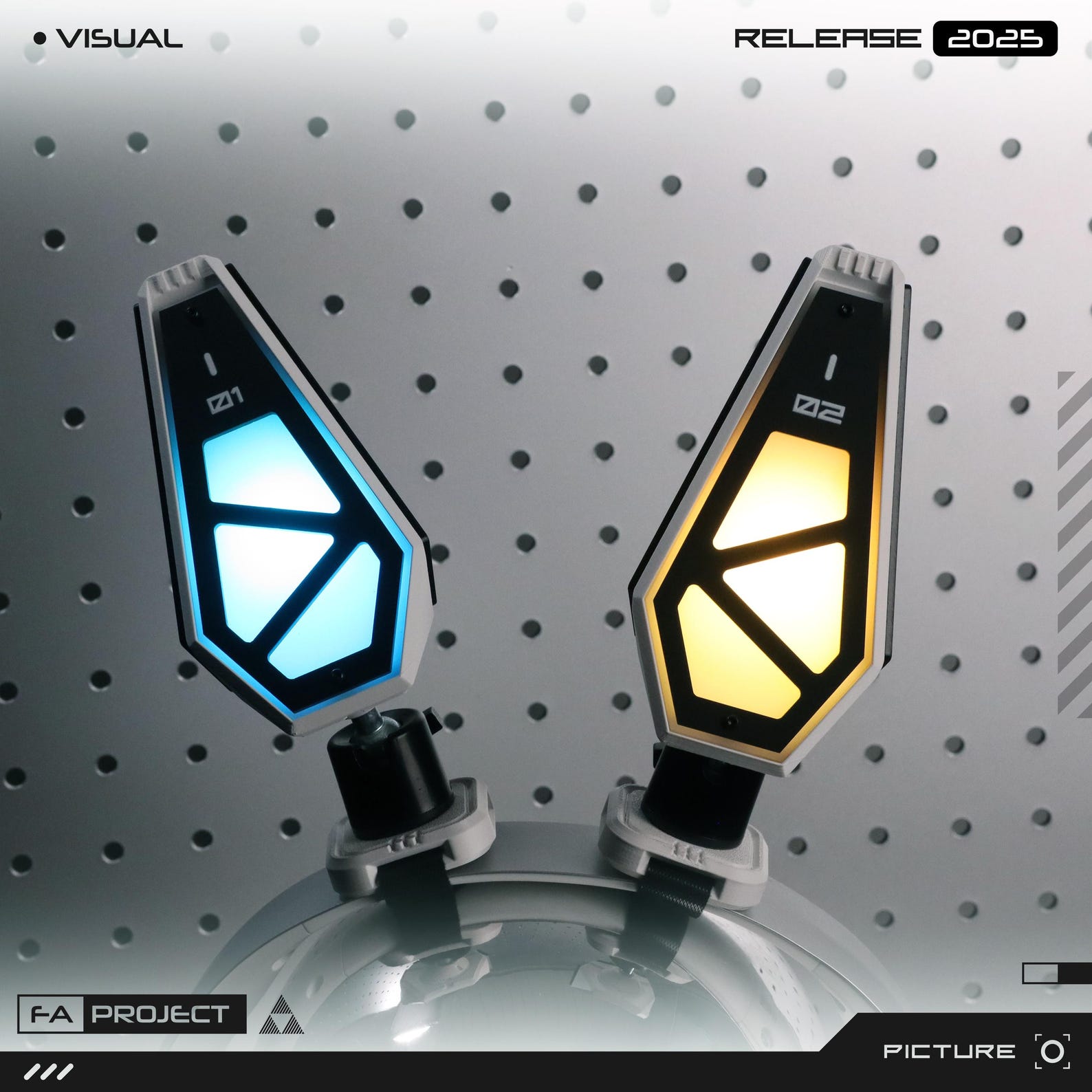 Futuristic Mecha Multicolor LED Light Headband / Headphone Antenna Ear ...
