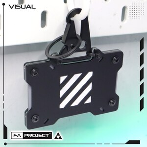 Custom Name Tag Logo / Text Mirror ID Card Carabiner Keychain ...