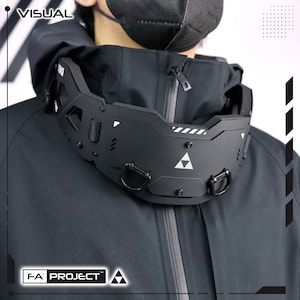 Armored Neck Cover Collar Futuristic Tactical Techwear Mecha ARMOR-X06N ...