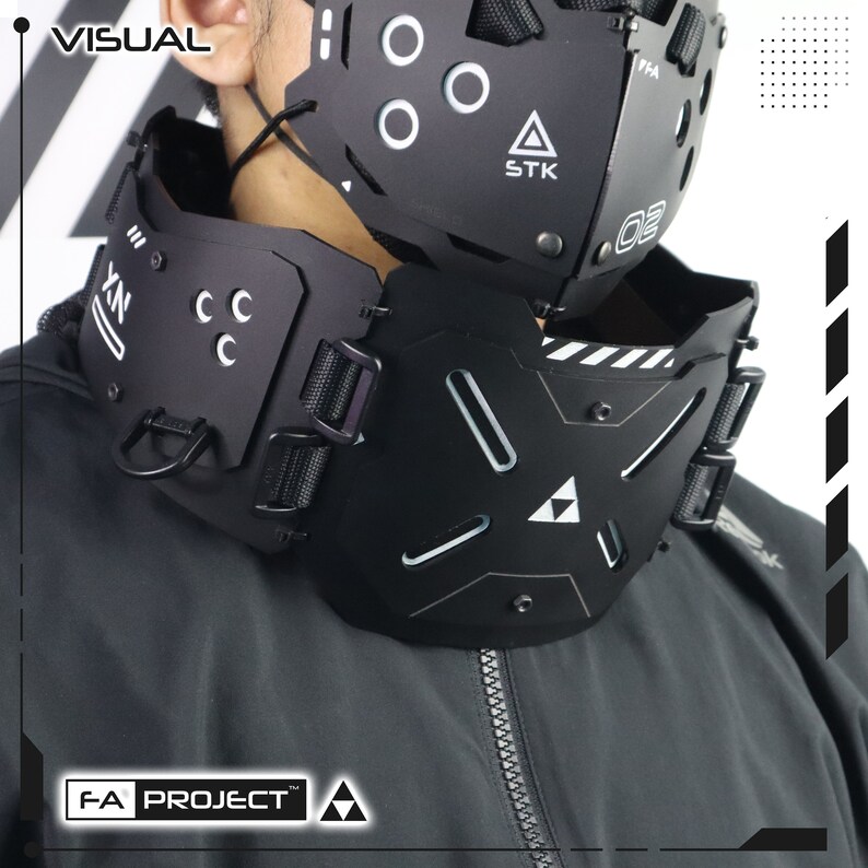 Armored Neck Cover Collar Futuristic Tactical Techwear - Etsy