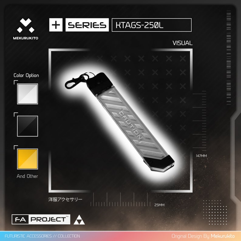 Futuristic LED Keychain & Necklace Accessories Multi Color - Etsy