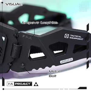 Armored Neck Cover Collar Futuristic Tactical Techwear Mecha ARMOR-X06N ...
