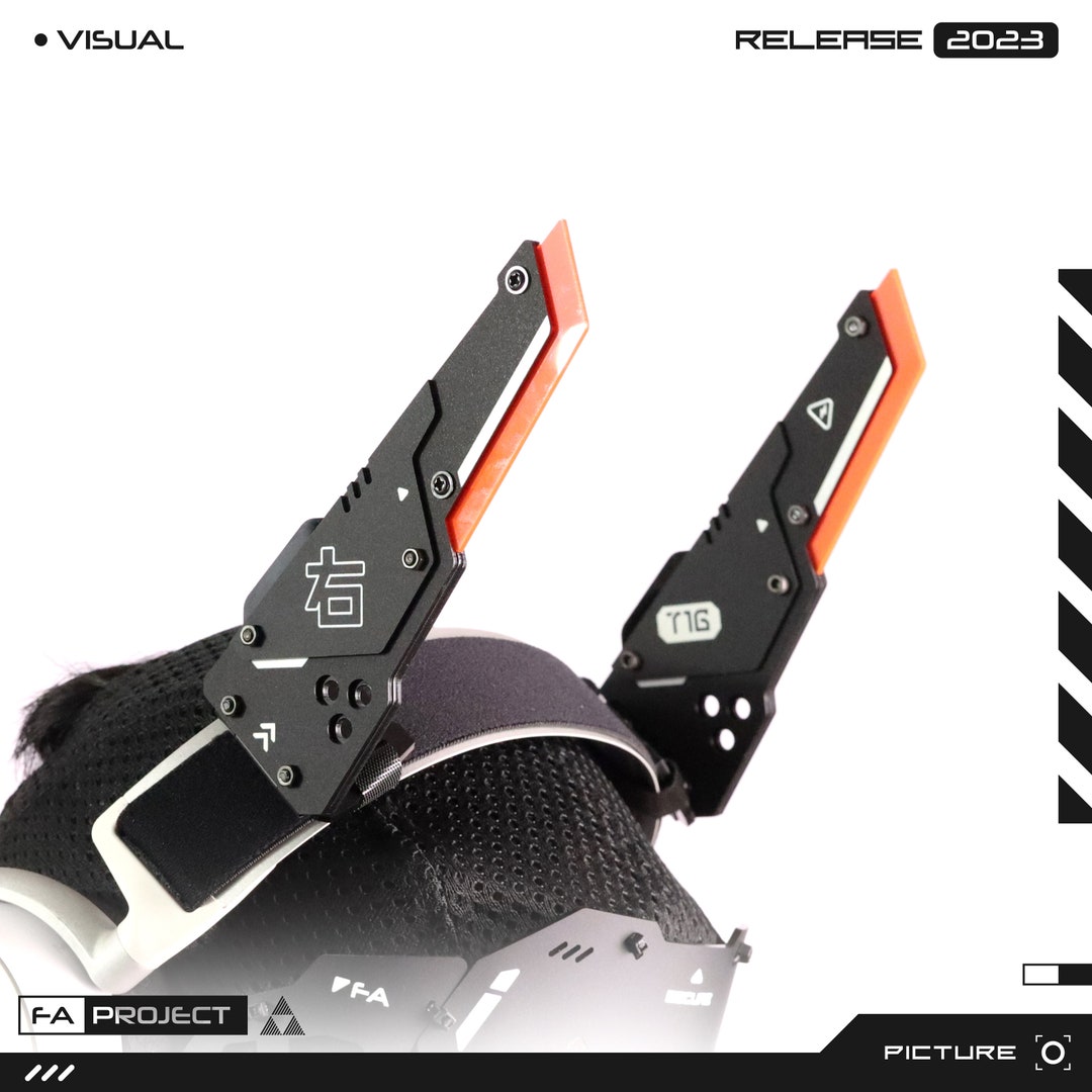 Headband/headphone Futuristic Mecha Horn Antenna Pair Attachment Pieces ...