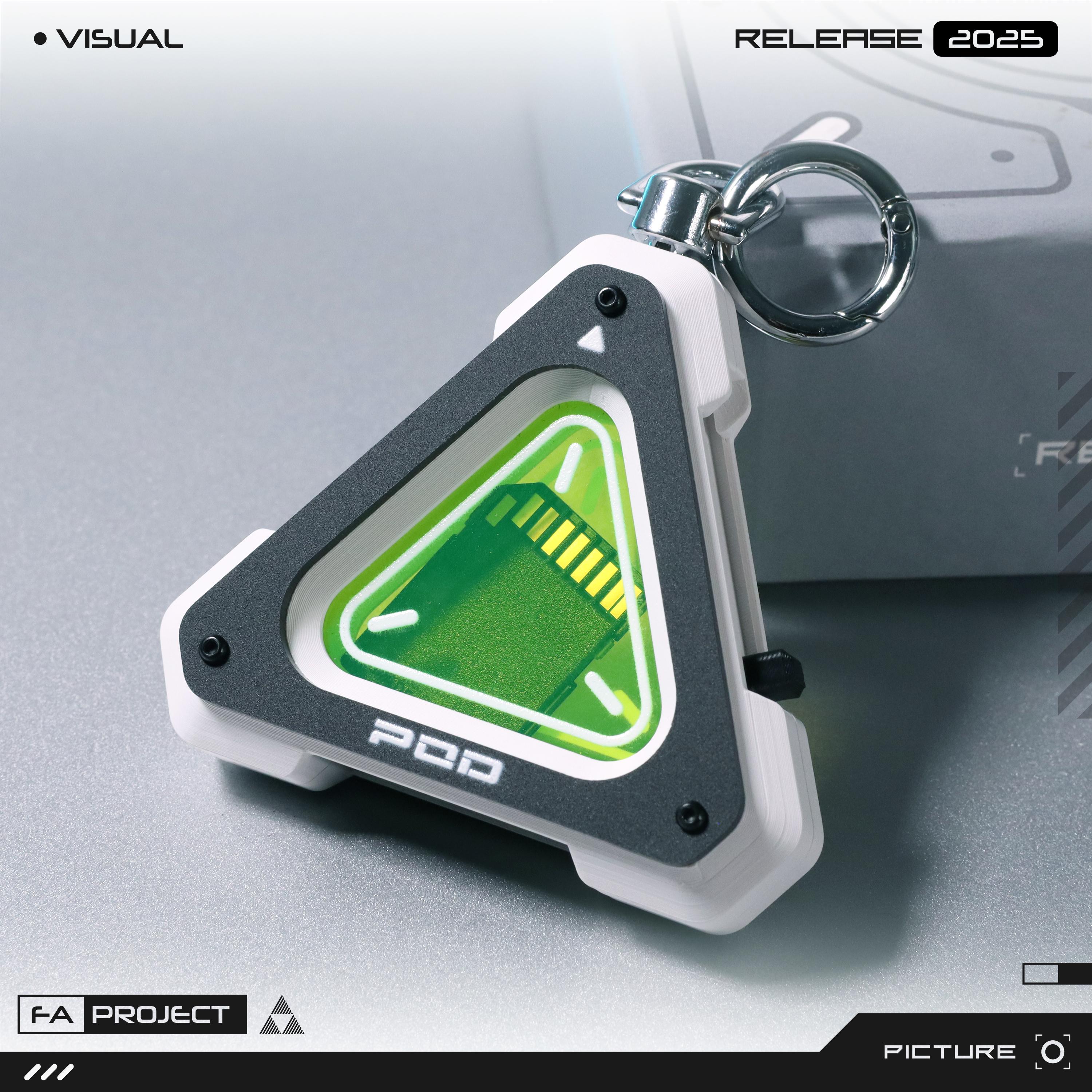 Futuristic Armored Mini Storage EDC Keychain - SD Card & Key ...