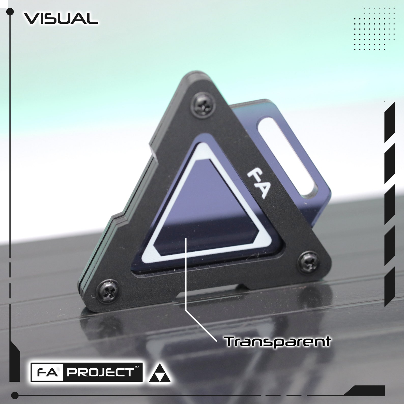 Futuristic Tactical Techwear Keychain Carabiner Triangle ORNAMEN-CORE ...