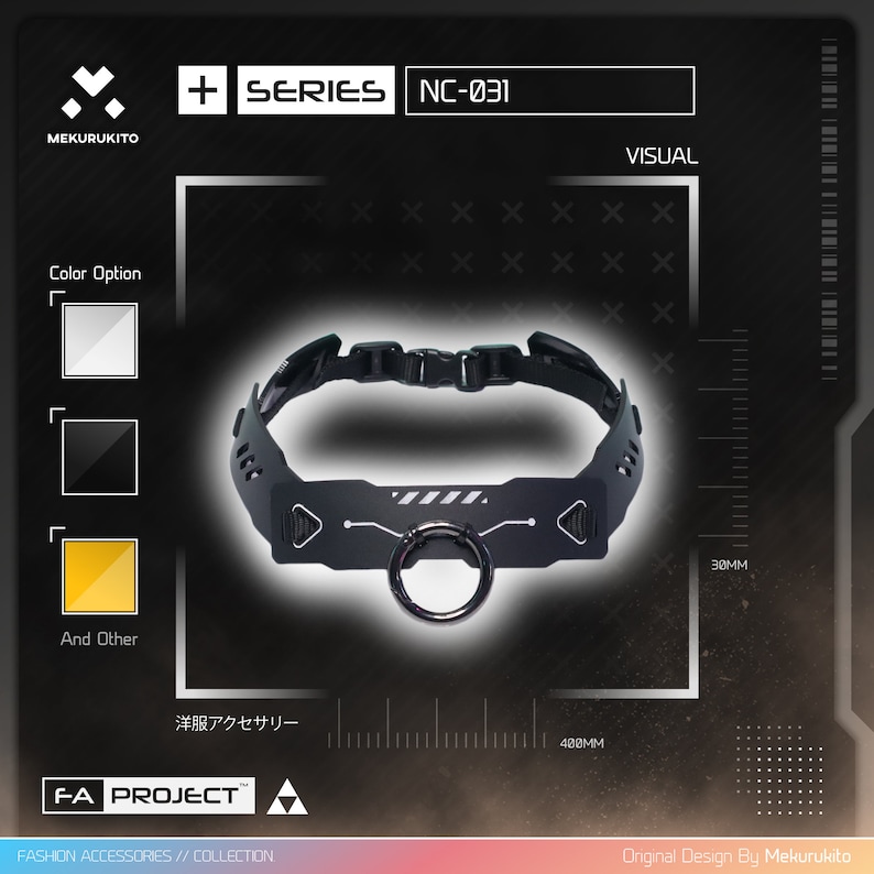 Armored Choker Collar Necklace Futuristic Techwear NC-031 - Etsy