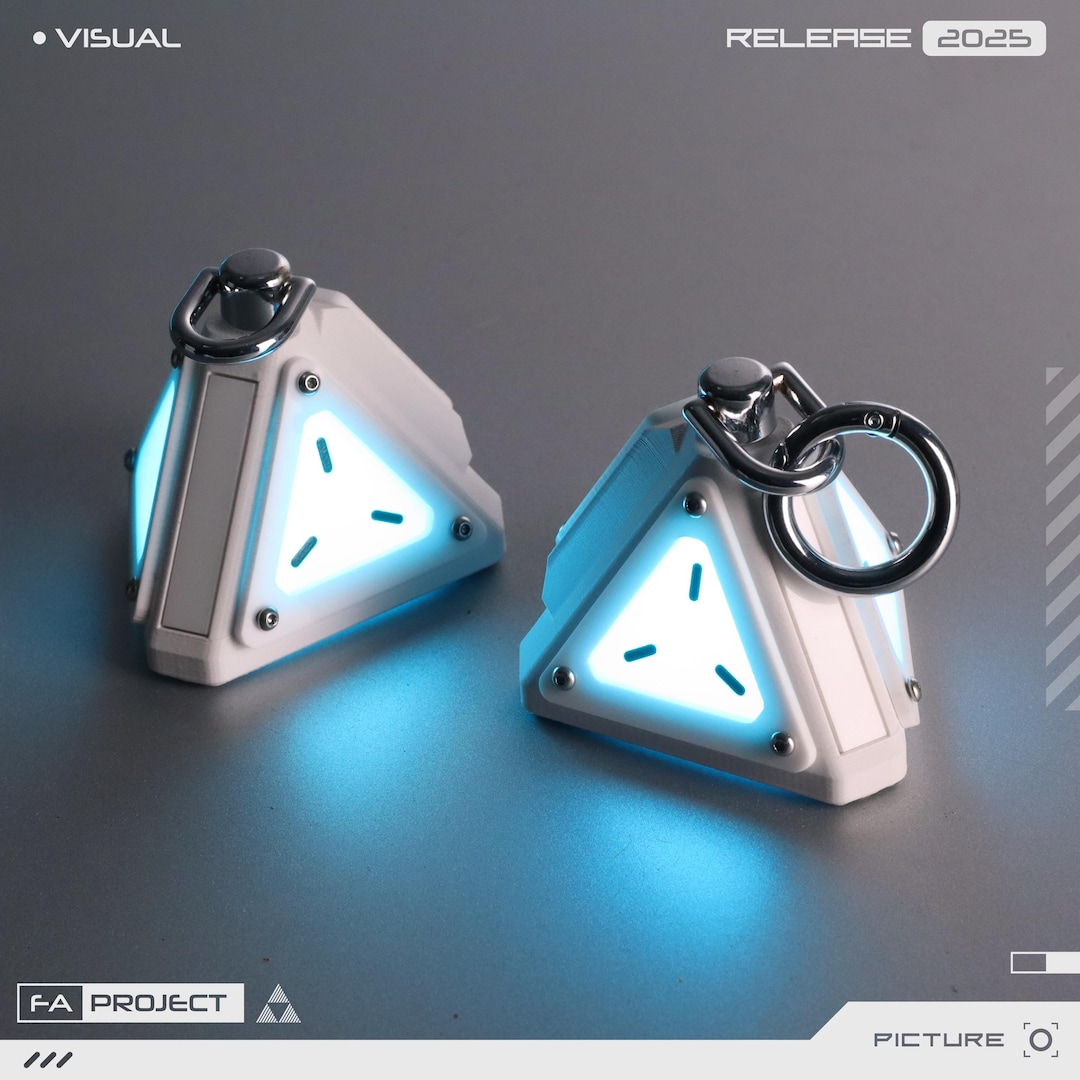 Attachable Magnetic Multicolor LED Triangular Keychain & Pendant for ...