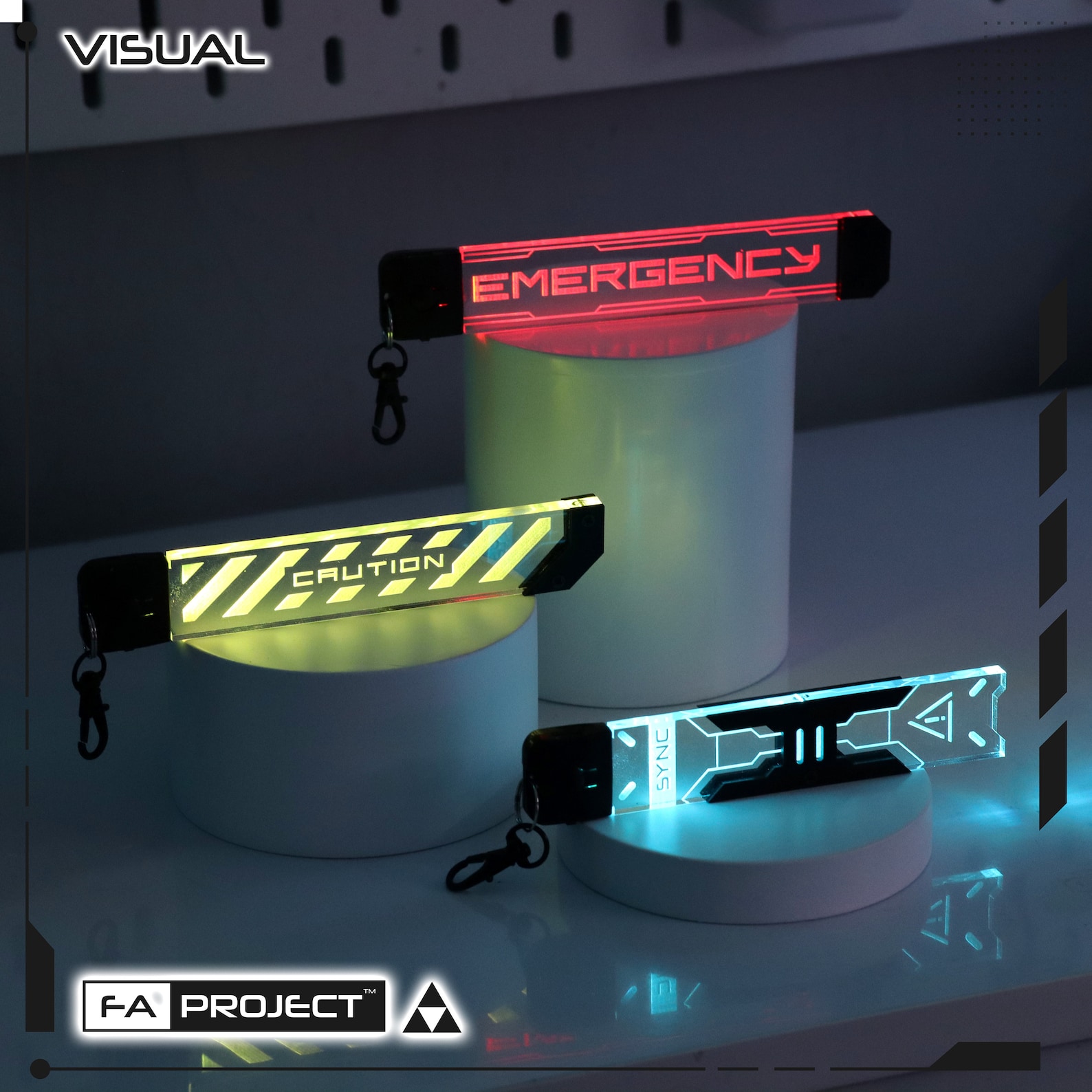 Futuristic LED Keychain & Necklace Accessories Multi Color - Etsy