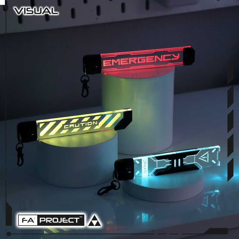 Futuristic LED Keychain & Necklace Accessories Multi Color - Etsy