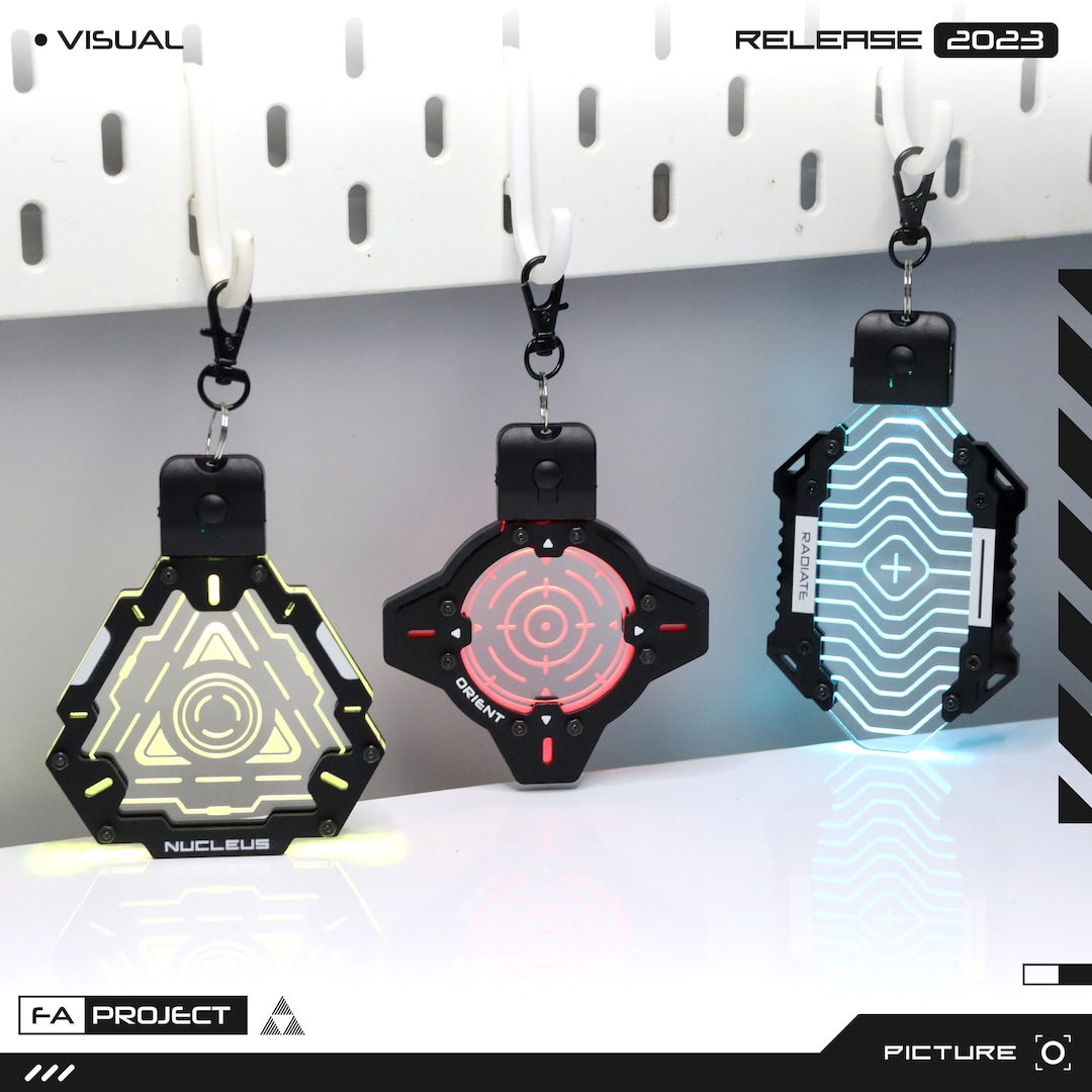 Futuristic LED Light Keychain & Necklace Accessories Multi Color ...