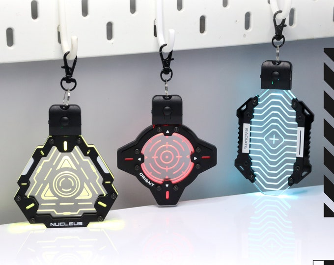 Futuristic LED Light Keychain & Necklace Accessories Multi Color ...