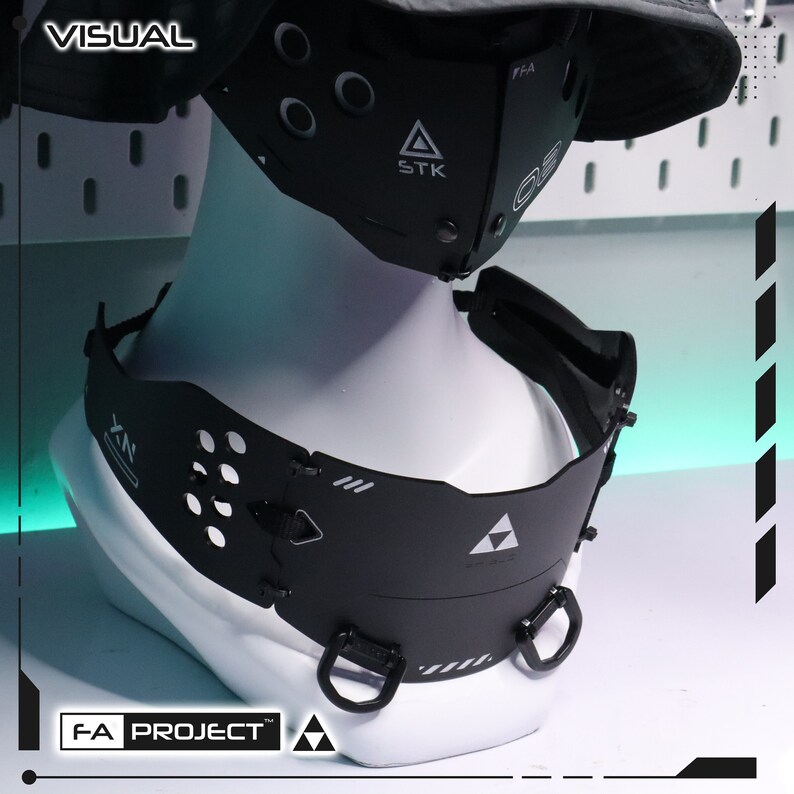 Armored Neck Cover Collar Futuristic Tactical Techwear | Etsy