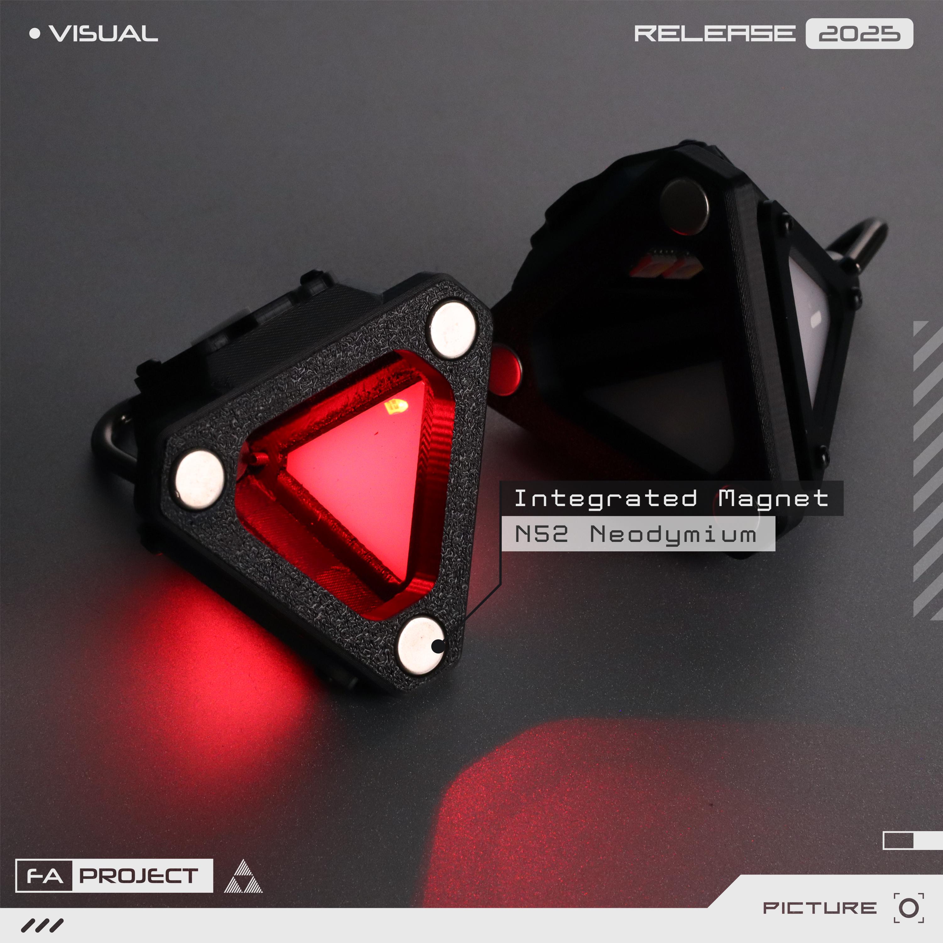 Multicolor LED Triangular Keychain & Pendant Attachable Magnetic for ...