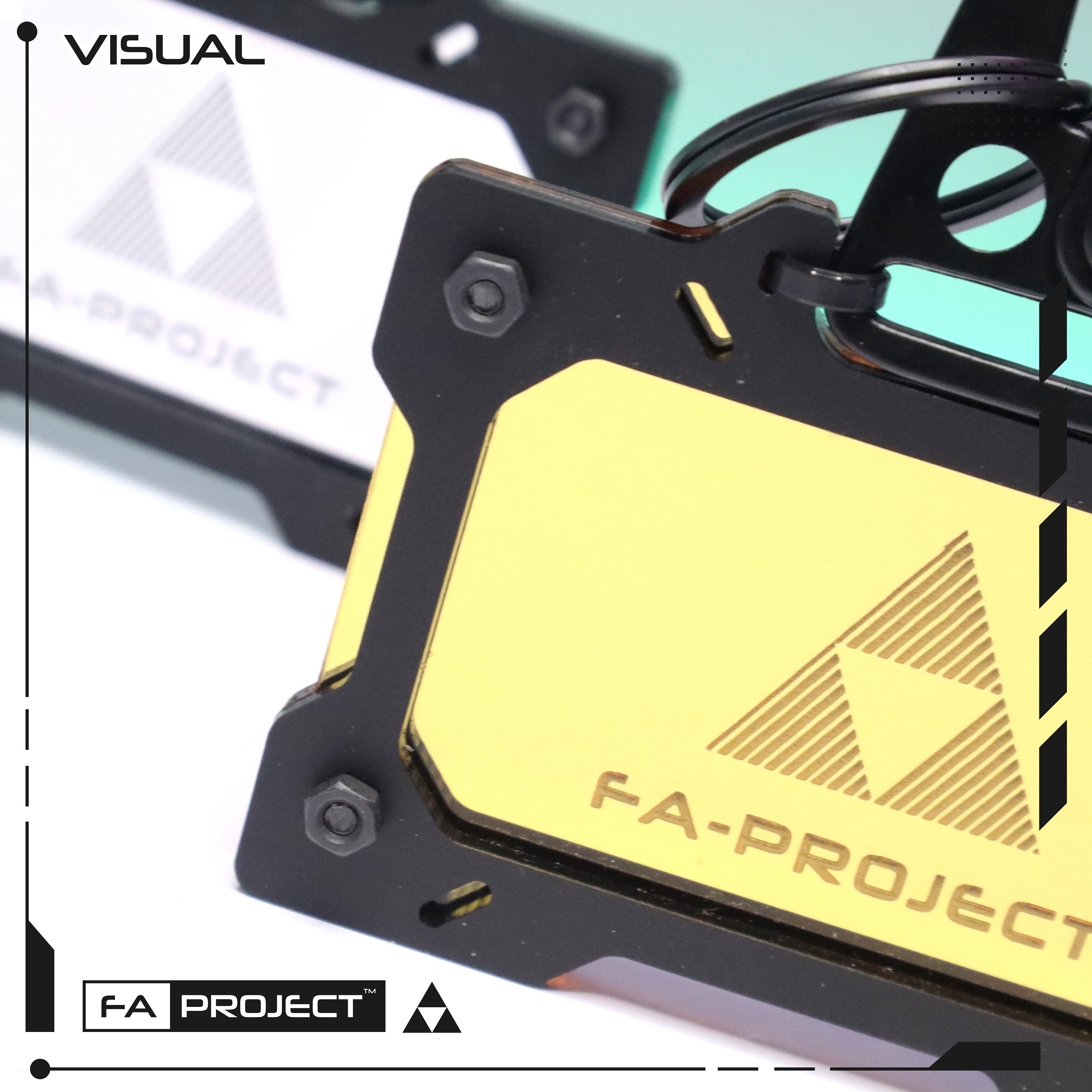 Custom Name Tag Logo / Text Mirror ID Card Carabiner Keychain - Etsy