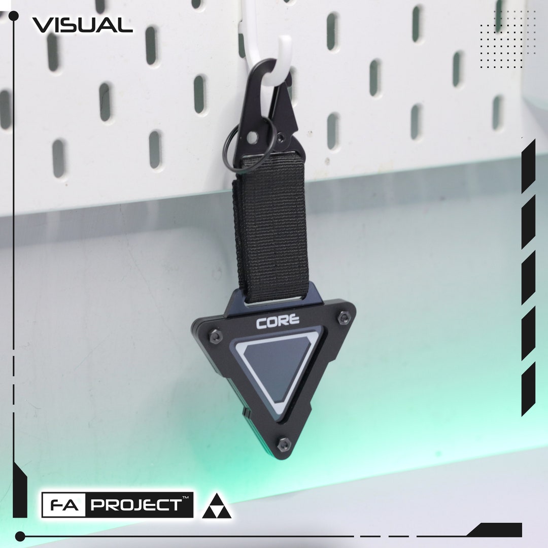 Futuristic Tactical Techwear Keychain Carabiner Triangle ORNAMEN-CORE ...