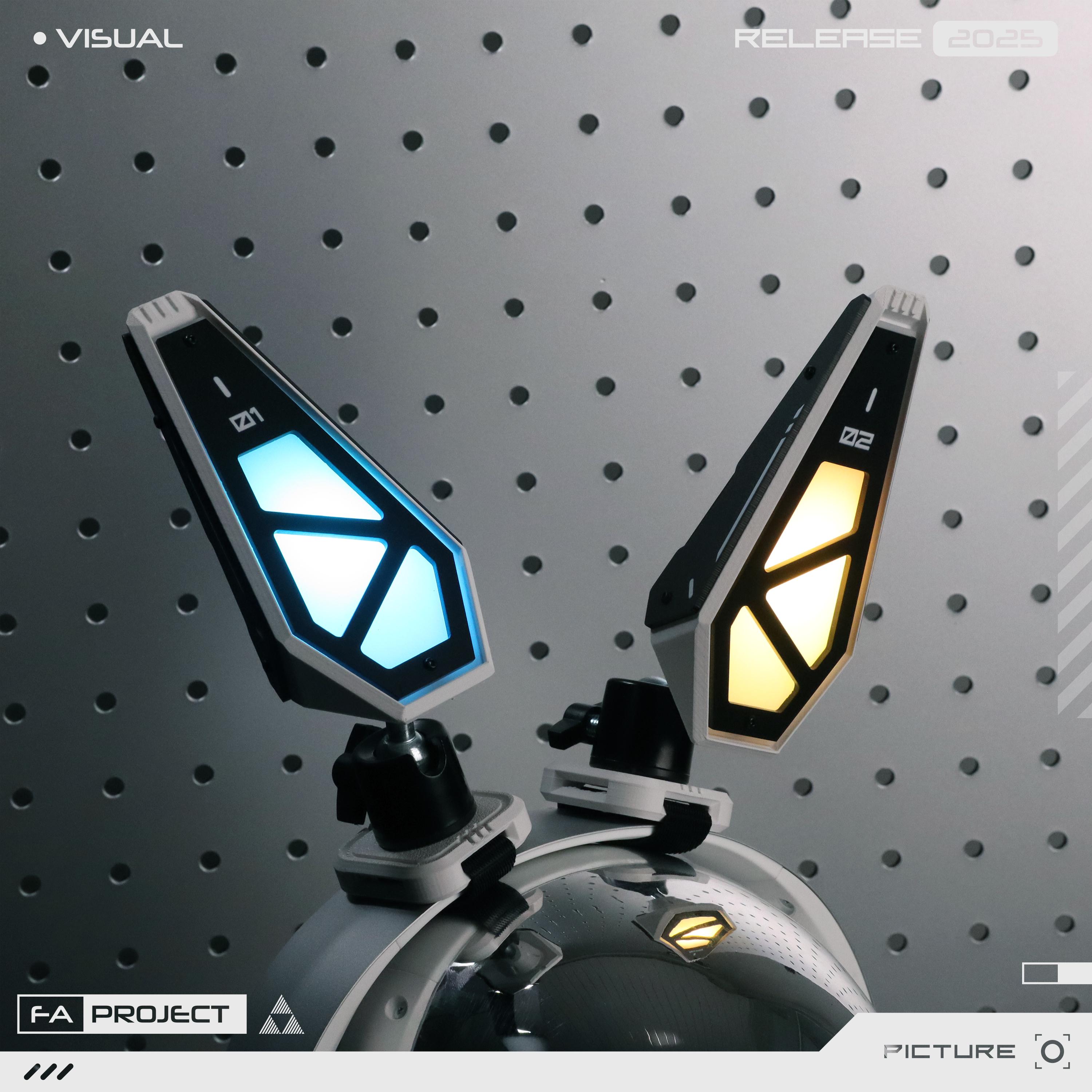 Futuristic Mecha Multicolor LED Light Headband / Headphone Antenna Ear ...