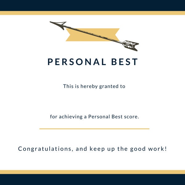 Archery Certificate - Etsy