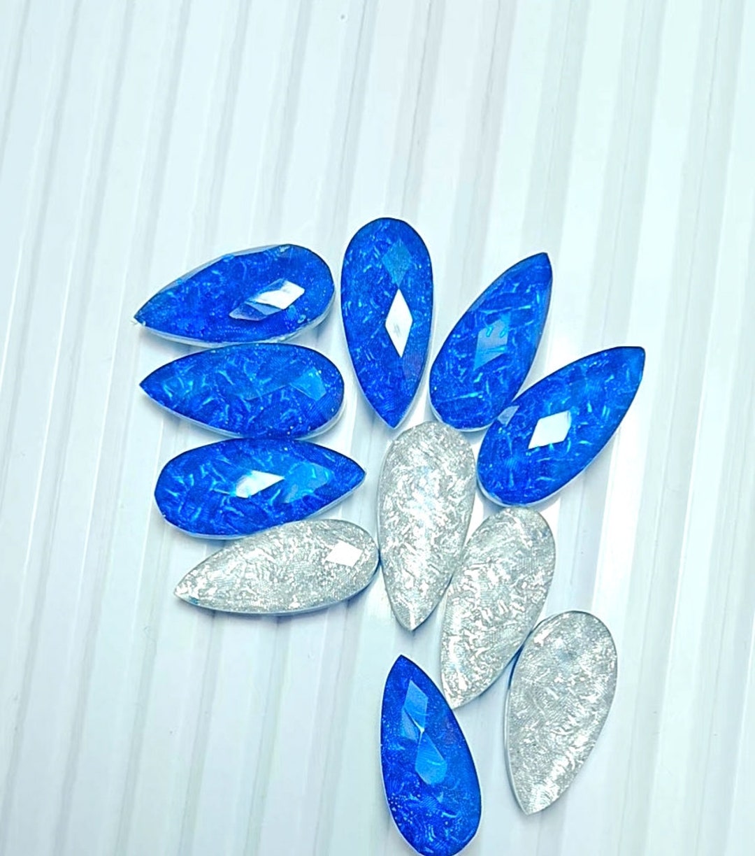 Beautiful New Brand Glitter Stone White With Blue Glitter - Etsy