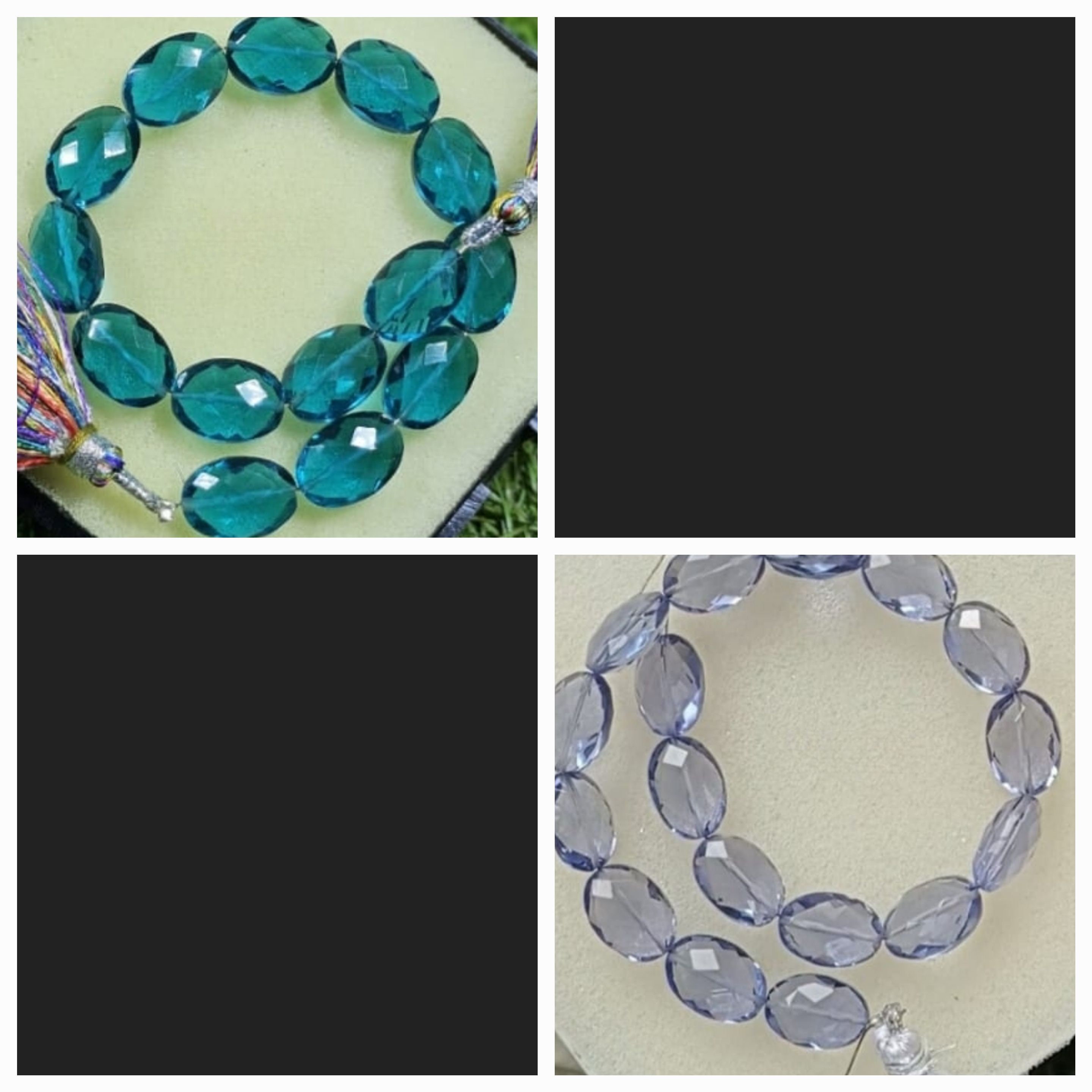Peacock Green Quartz Iolite Quartz Feceted Oval Nugget Briolettes Beads ...