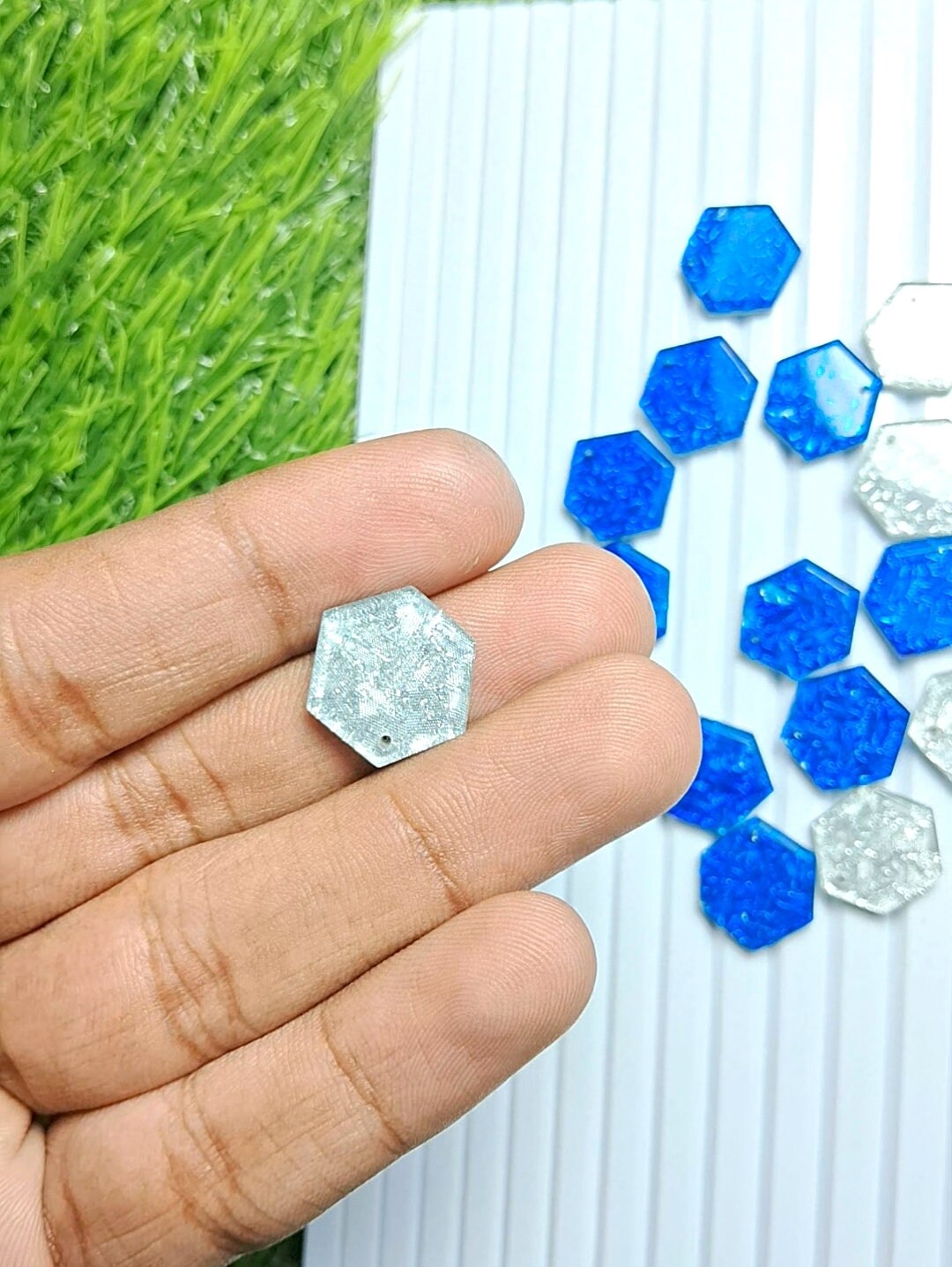 Beautiful New Brand Glitter Stone White With Blue Glitter - Etsy