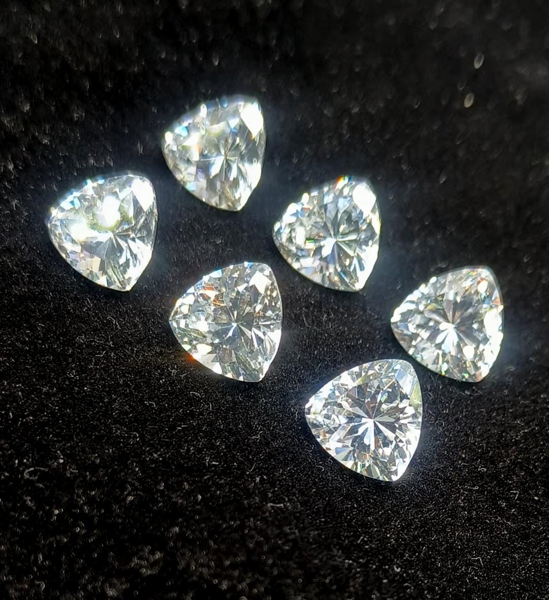 Genuine Lab Grown Diamond Triangle Shape Super Quality Brilliant Cut ...
