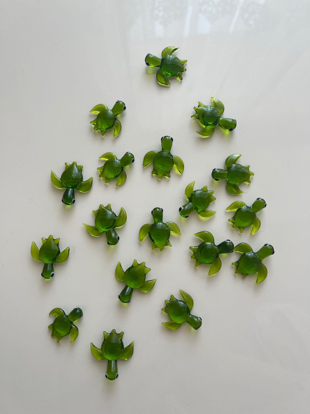 Tiny Green Baby Sea Turtle, Little Glass Turtle, Hand Blown Art, Glass ...