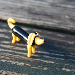 Glass Brown Puppy Dog, Hand Blown Glass, Miniature Dog, Murano Glass ...