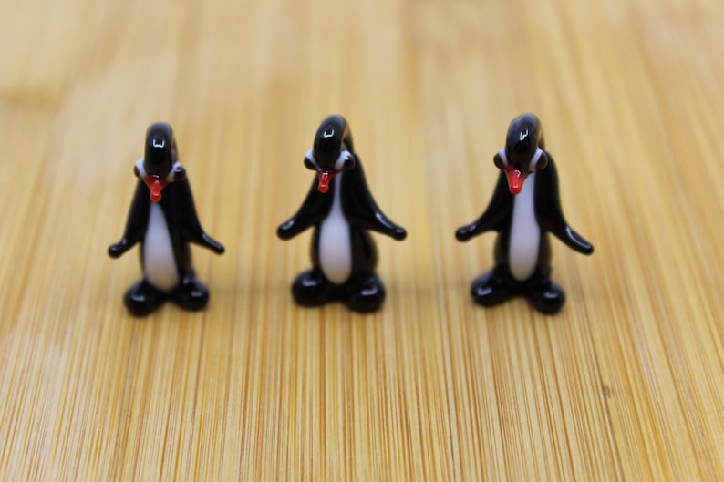 Glass Penguin Figurine Art Glass Penguin Hand Blown Glass - Etsy