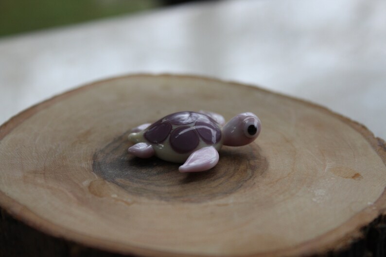 Baby Sea Turtle Sea Turtle Figurine Hand Blown Glass Sea | Etsy