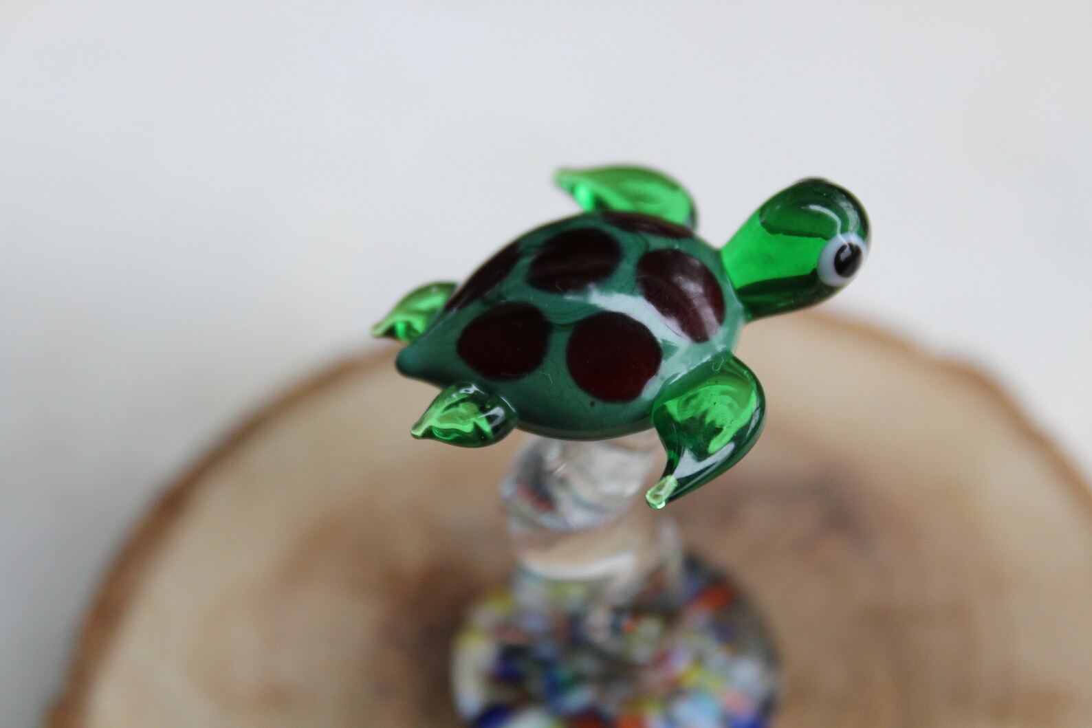Green Brown Baby Sea Turtle Flying Turtle Hand Blown Art - Etsy