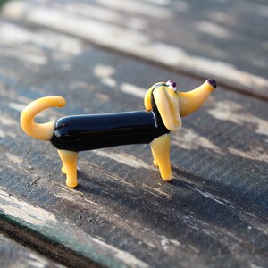 Glass Brown Puppy Dog, Hand Blown Glass, Miniature Dog, Murano Glass ...
