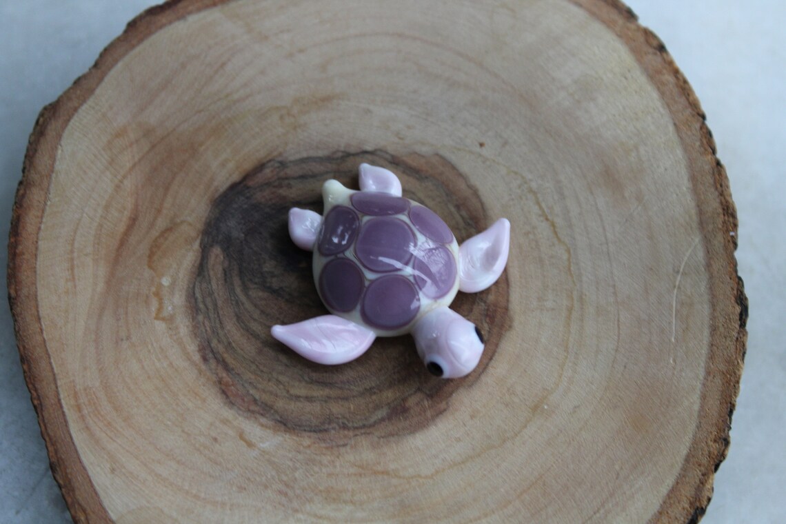 Baby Sea Turtle Sea Turtle Figurine Hand Blown Glass Sea - Etsy
