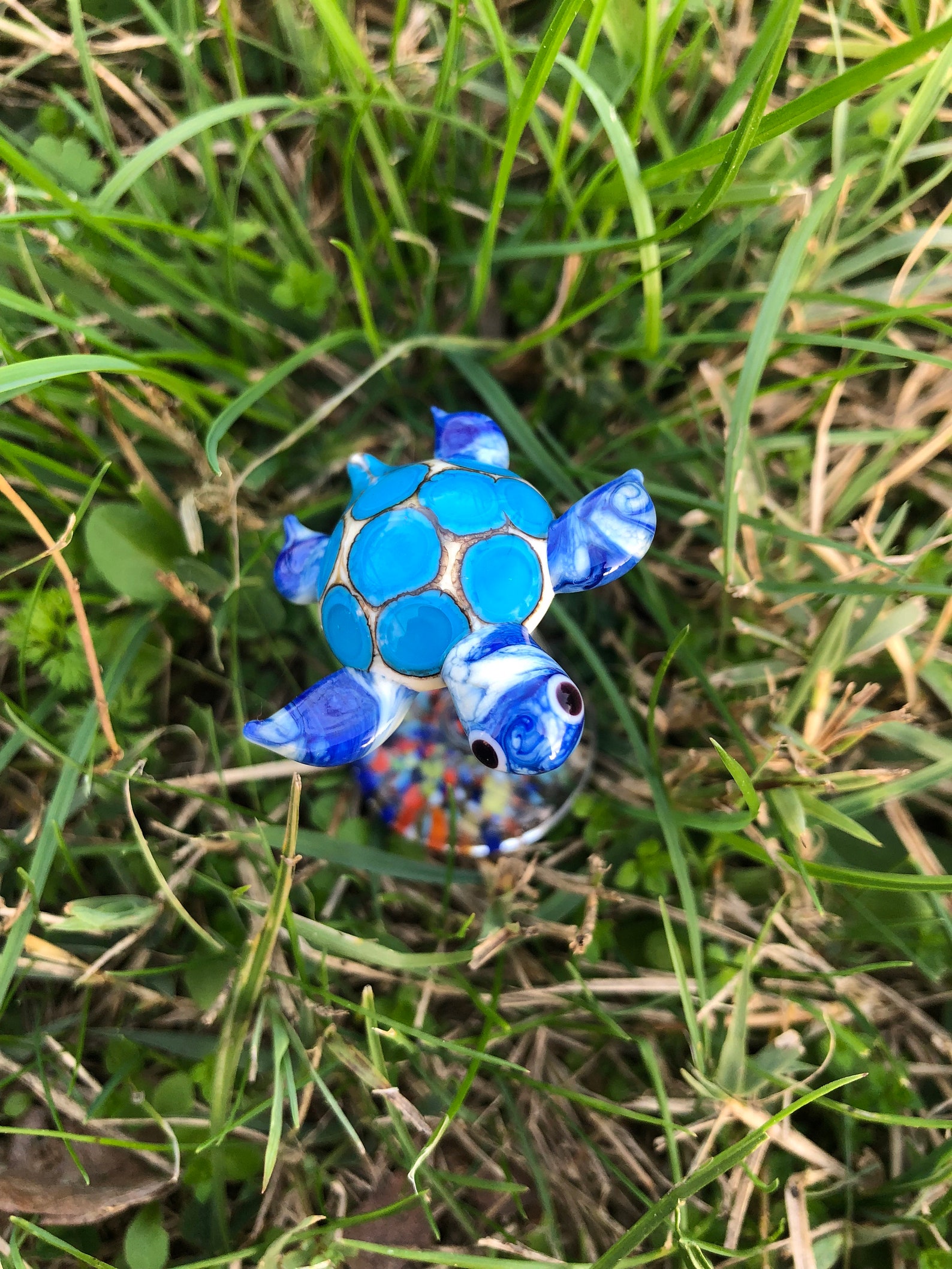 Blue Baby Sea Turtle Hand Blown Art Glass Sea Turtle Flying - Etsy