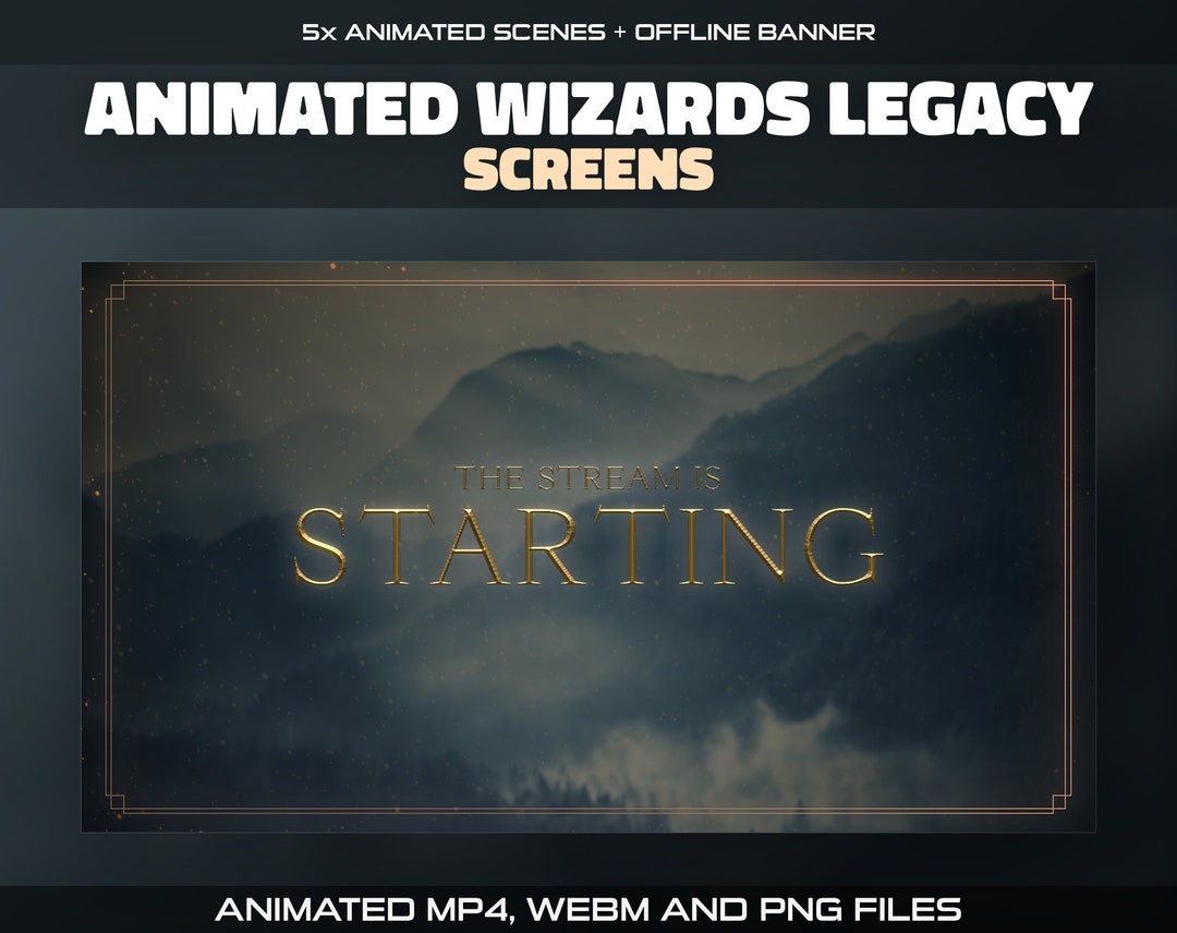 Animated Wizards Legacy Twitch Screens for Streamers Magic Witch ...