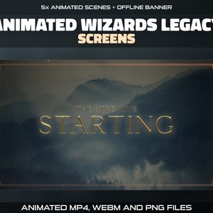 Animated Wizards Legacy Twitch Screens for Streamers Magic Witch ...