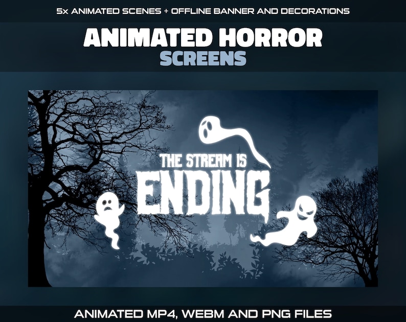 Animated Horror Twitch Screens: Dark Spooky Scary Halloween Stream ...