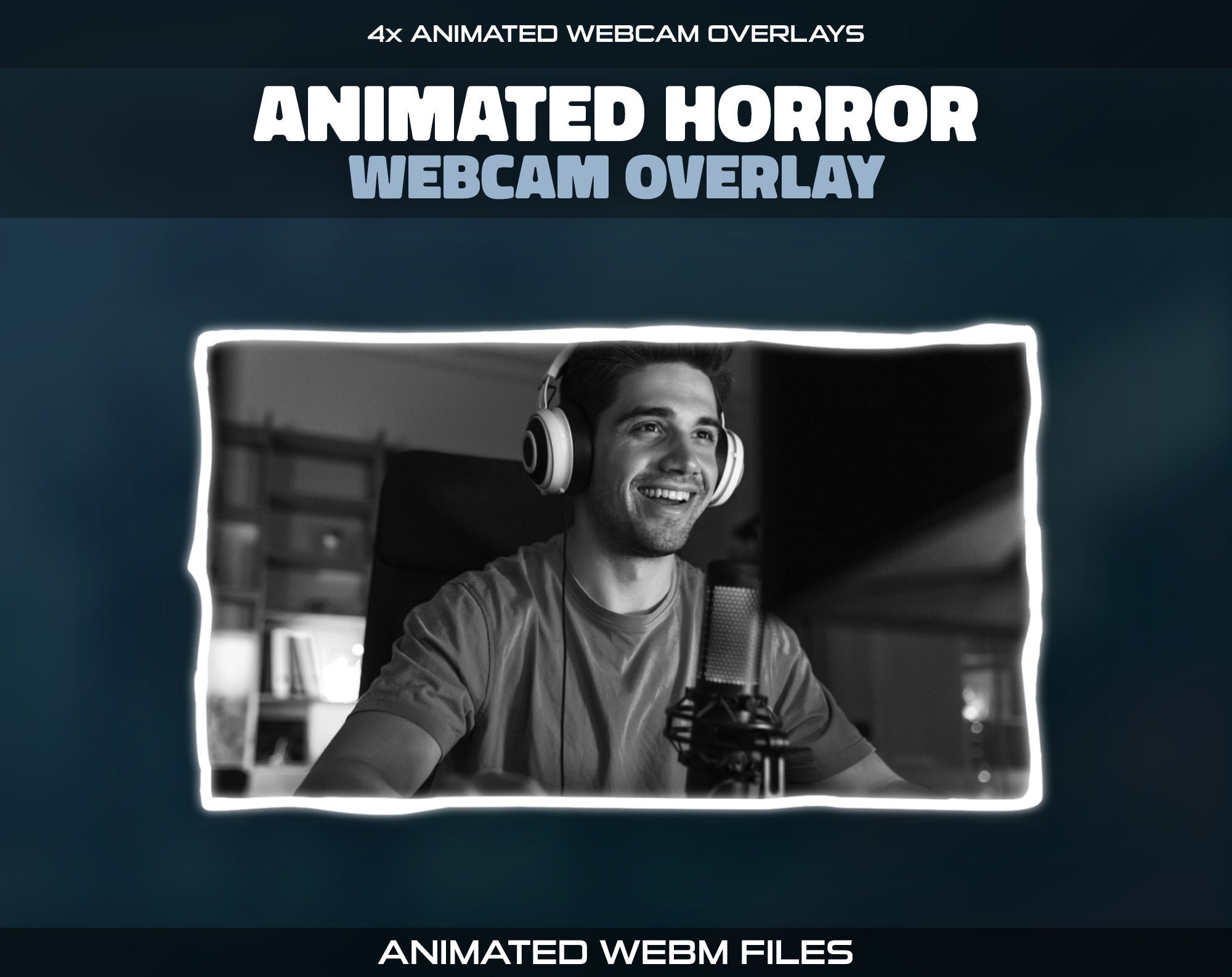 Horror Twitch Webcam Overlay Animated Halloween Horror Ghost Frame for ...